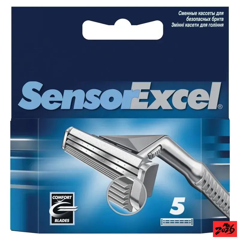 Сменные кассеты для бритвы с креплением Sensor Excel, 5 шт, Сенсор Эксель