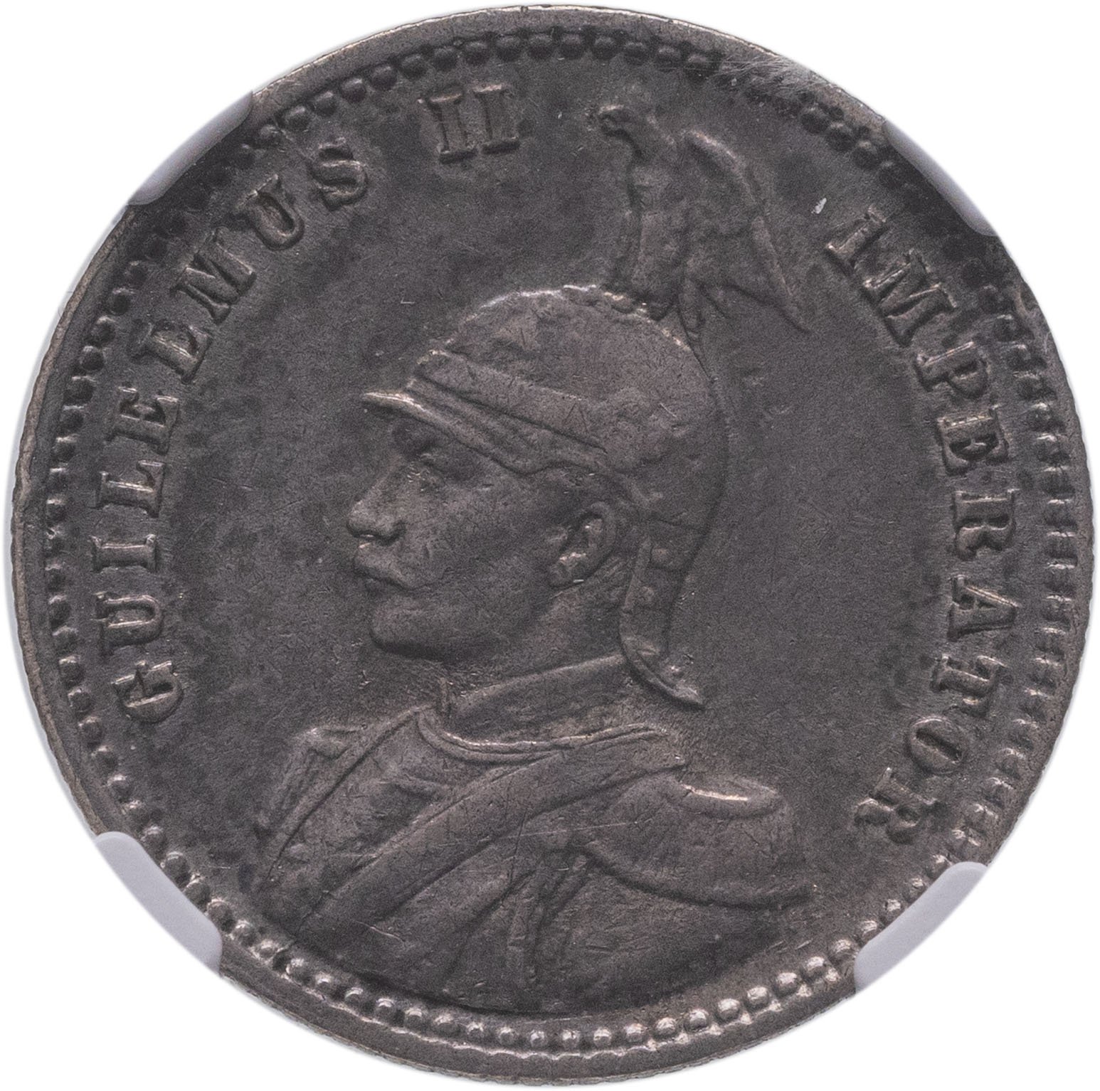 Германская Восточная Африка 1/4 рупии rupee 1914, в слабе NGC AU53, Серебро 917