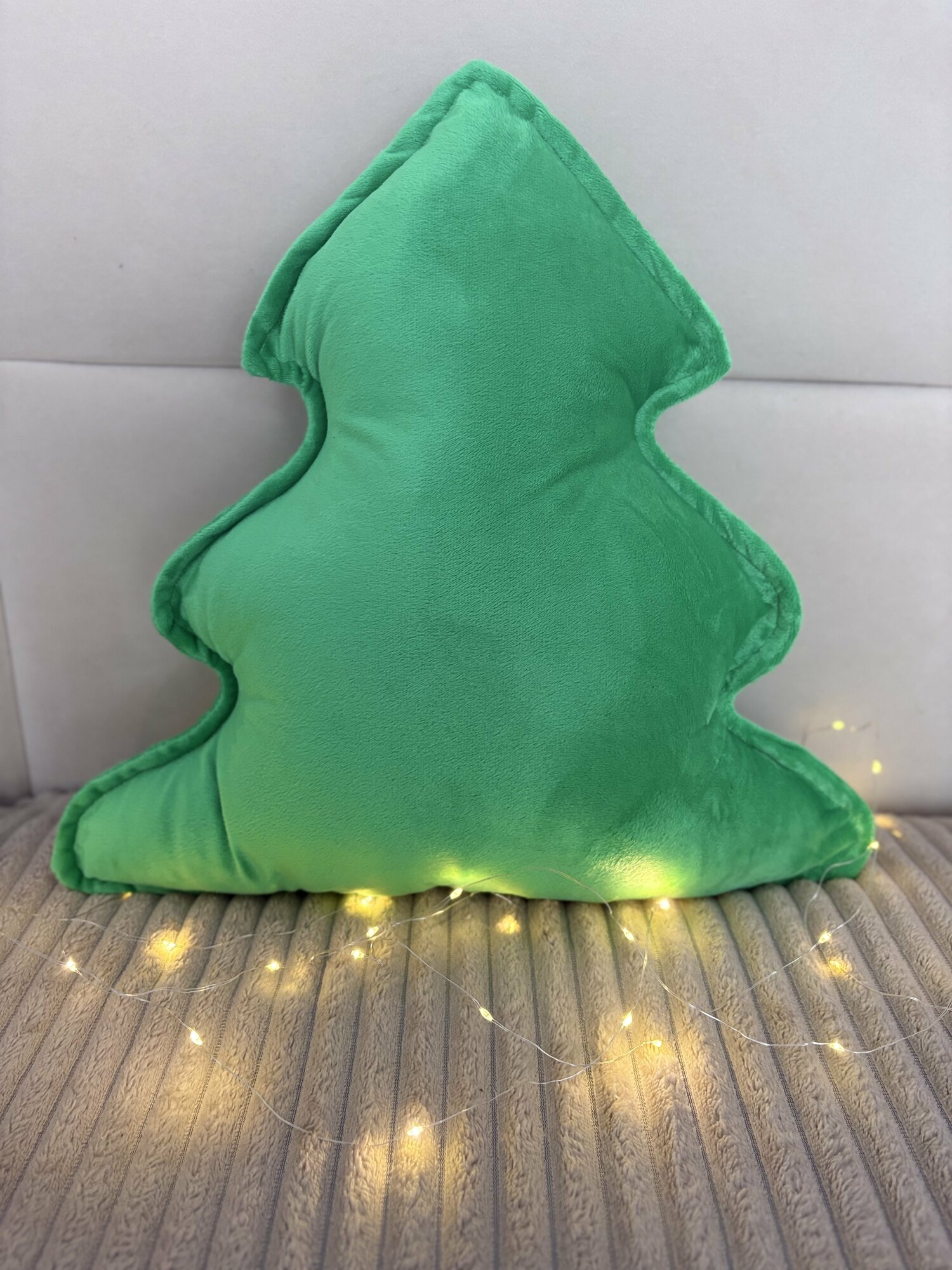 Мягкая игрушка подушка елка декоративная, зеленая