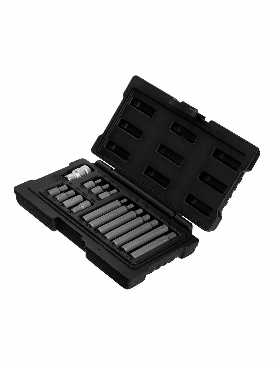 Набор бит для шуруповерта HEX 10 мм, CrV, 15 шт, STELS 11313