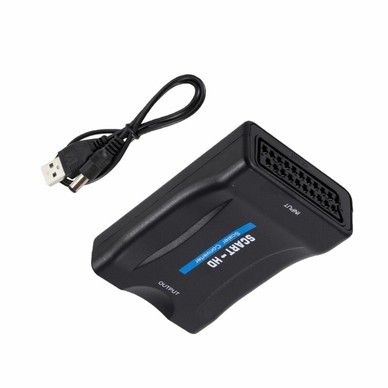Конвертер SCART в HDMI HD + кабель питания USB