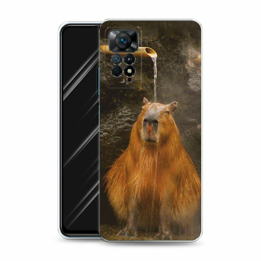 Чехол на Xiaomi Redmi Note 11E Pro / Сяоми Редми Нот 11E Pro Про с принтом "Капибара на отдыхе" — фото 1