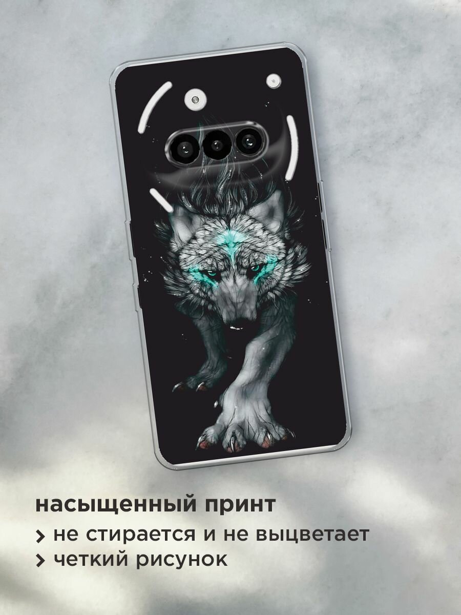 Чехол на Nothing Phone 3a / Нотинг Фон 3а с принтом "Крадущийся волк" — фото 1