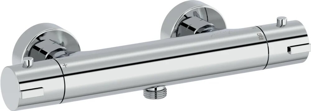 Термостатический смеситель Jacob Delafon Brive E24334-CP хром, глянцевый, настенный, латунный, без лейки, смеситель для ванны с душем