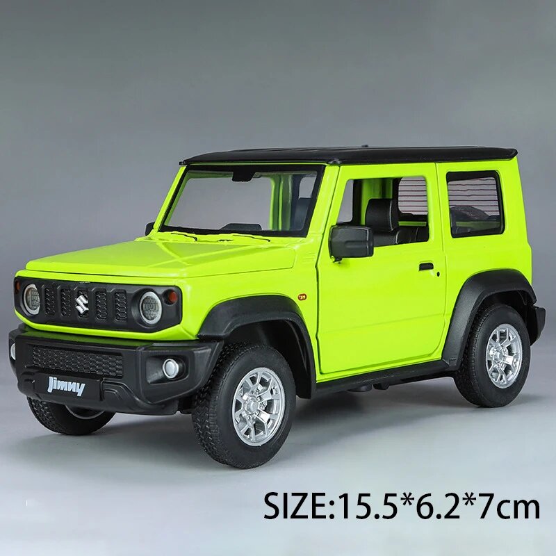 1:24 SUZUKI Jimny, модель автомобиля из сплава, литье под давлением, металлические внедорожники, модель автомобиля, имитация звука и света, коллекция, детская игрушка в подарок, Green