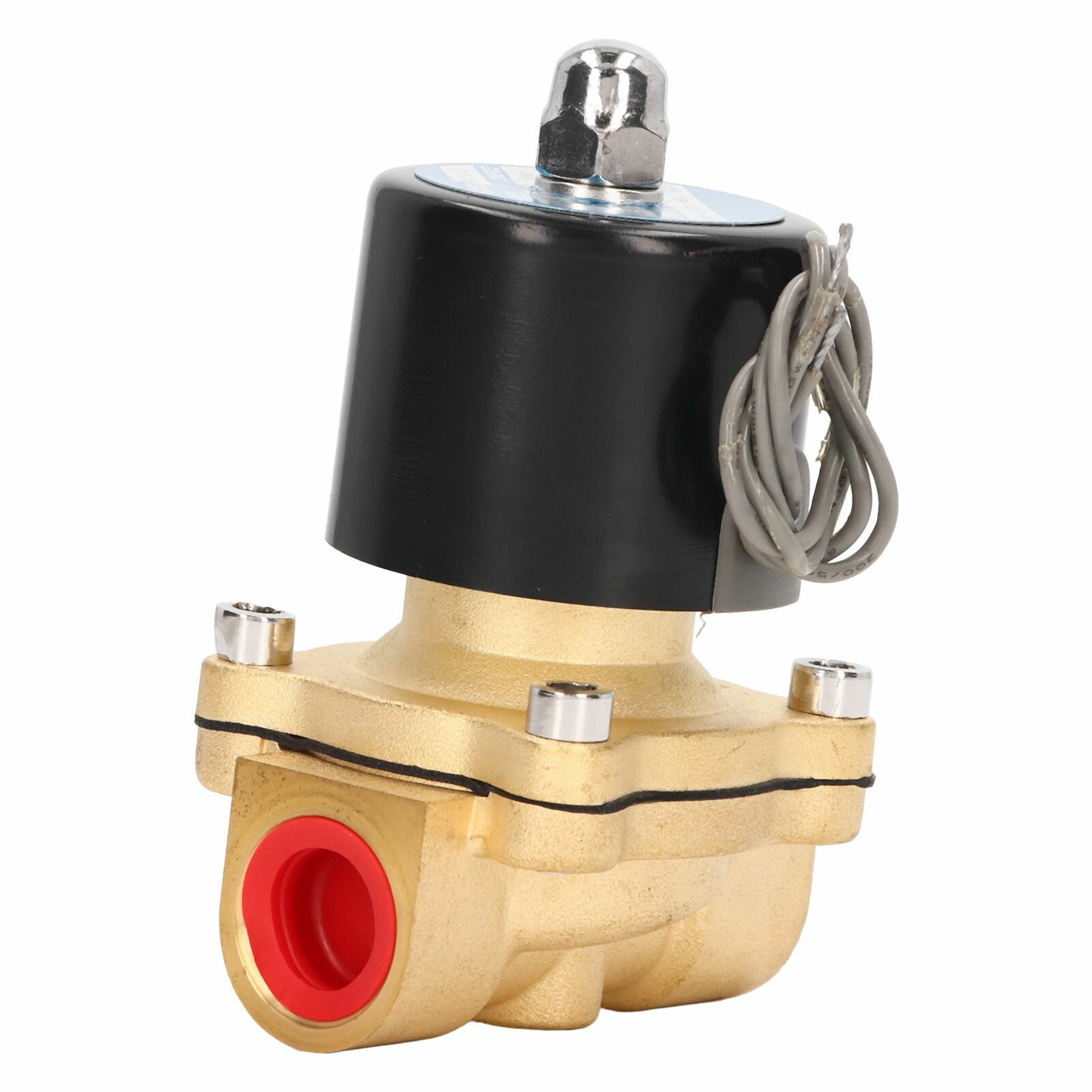 Электрический соленоидный клапан латунной конструкции с медной катушкой 1 направление потока 2 порта обычно закрытый соленоидный клапан DC24V