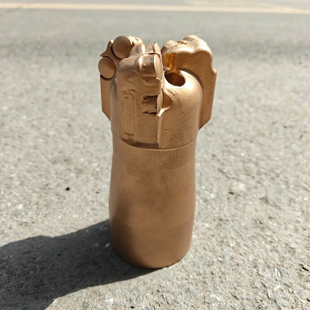 PDC буровая коронка 70мм бескерновая матричная 5 алмазных, водяной канал, (уголь/нефть/скважины)