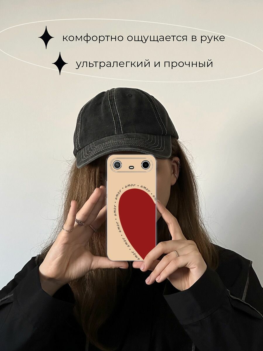 Чехол на Tecno Spark Slim / Текно Спарк Слим с принтом amor heart 1 — фото 1