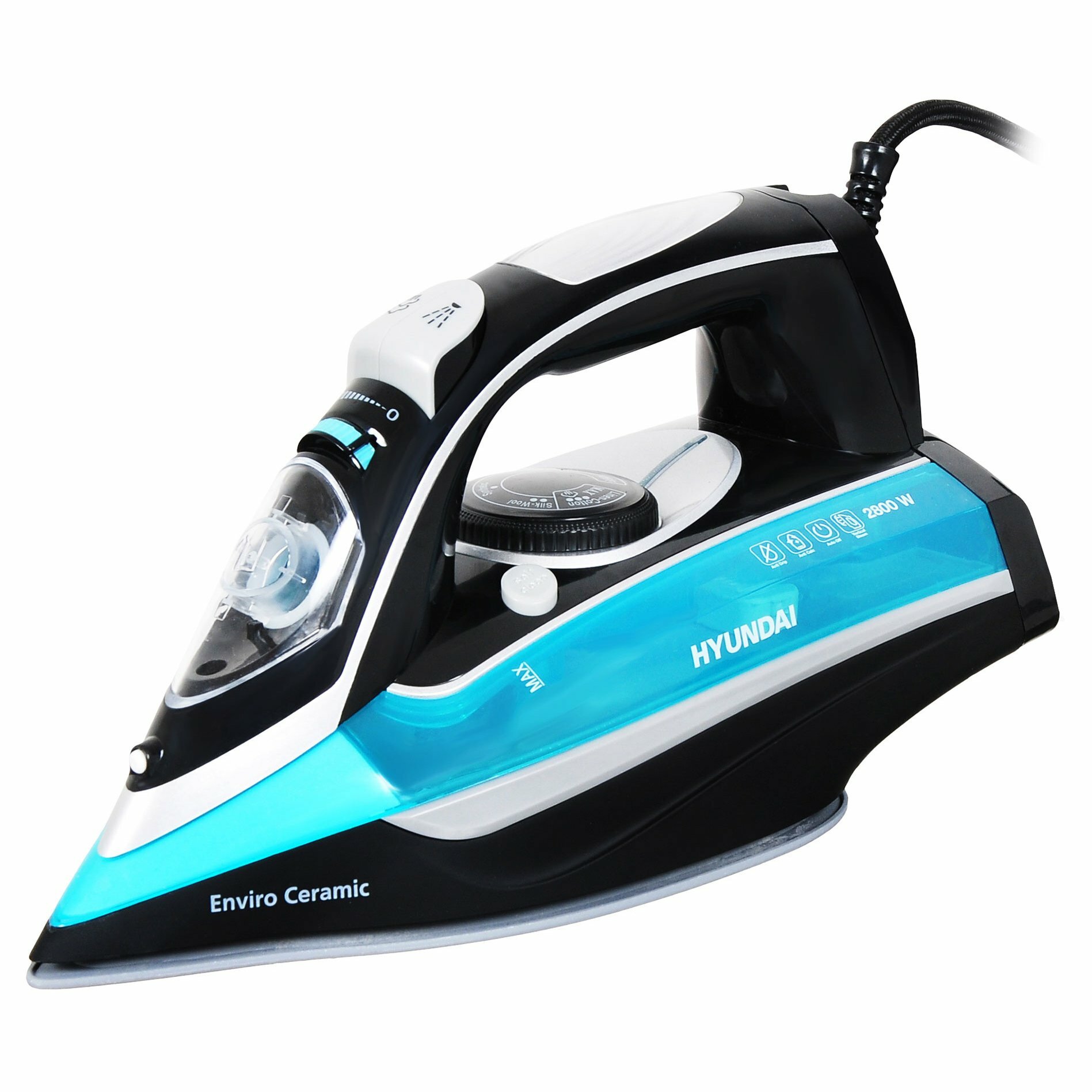 Утюг H-SI01336, 2800Вт, черный/ голубой