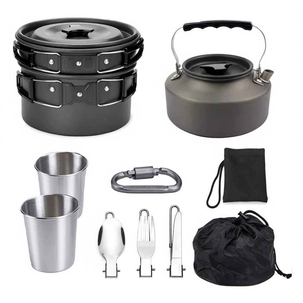 Туристический походный набор складной посуды MyPads компактный, на все случаи жизни.