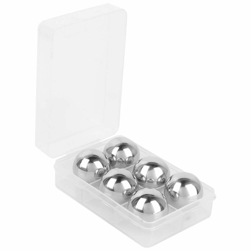 6 кубиков льда из нержавеющей стали для виски, охлаждающие камни, шарики для водки, пива, вина, многоразовые охладители для напитков