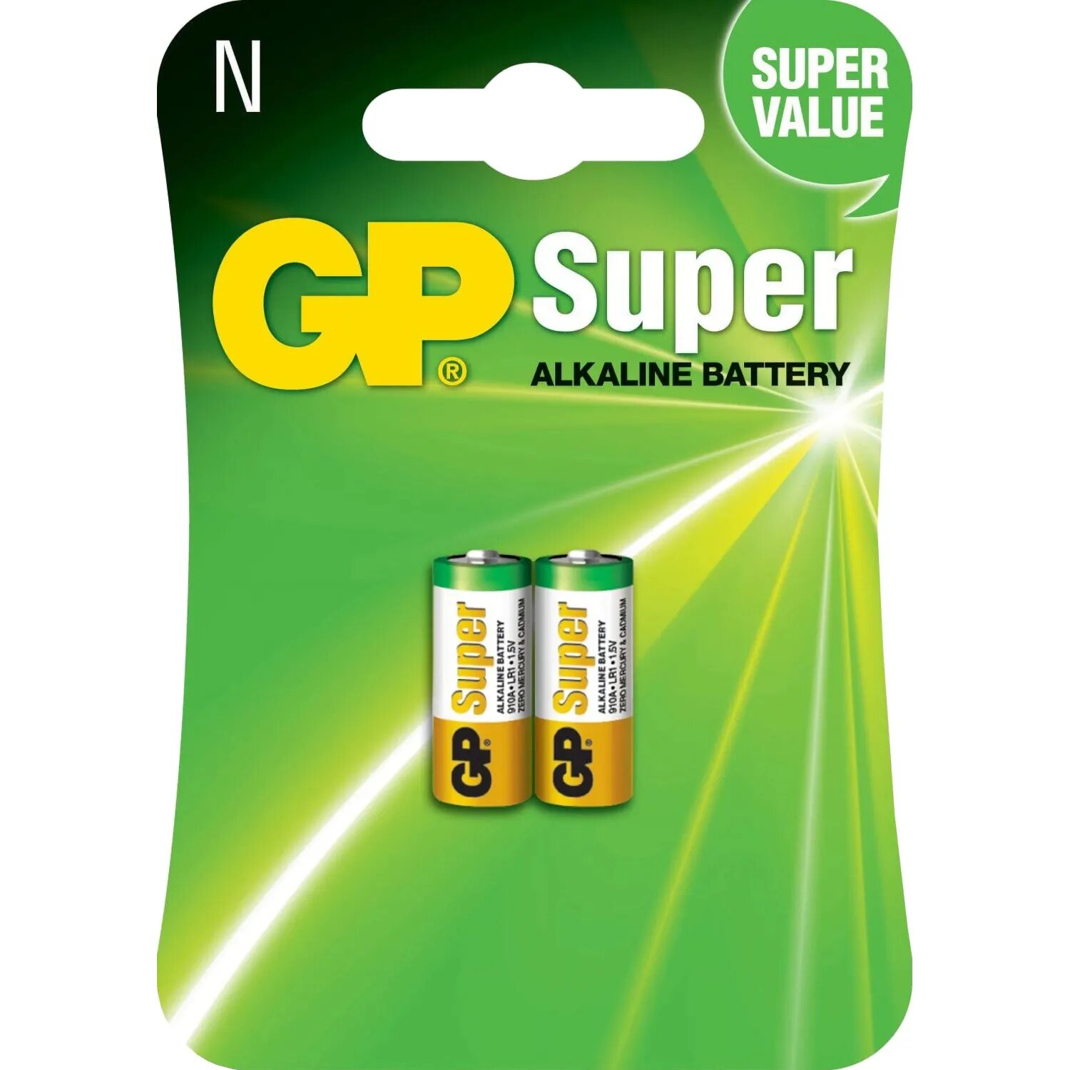 Батарея GP 910A-2CR2 LR1 , LR1, 1.5V (2шт/уп)