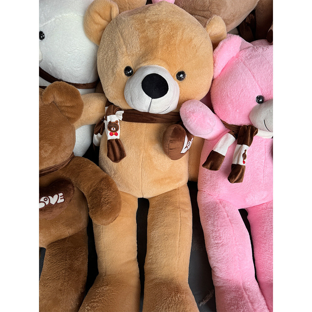 Трансграничный горячий шарф, любовь, шелк плюшевого мишки, теплая плюшевая игрушка для пары, ракушка из шкуры медведя, оптовый подарок готовой продукции