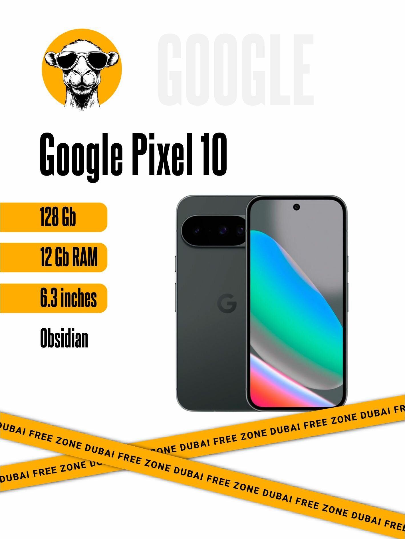 Смартфон Google Pixel 10 12/128Gb Obsidian