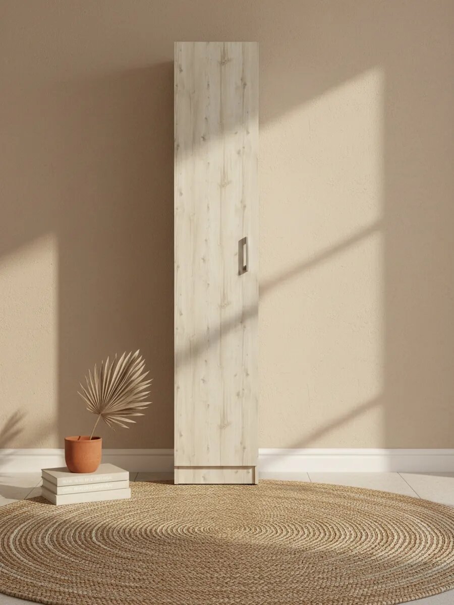 Распашной деревянный шкаф пенал FRESTER для одежды с полками, от производителя