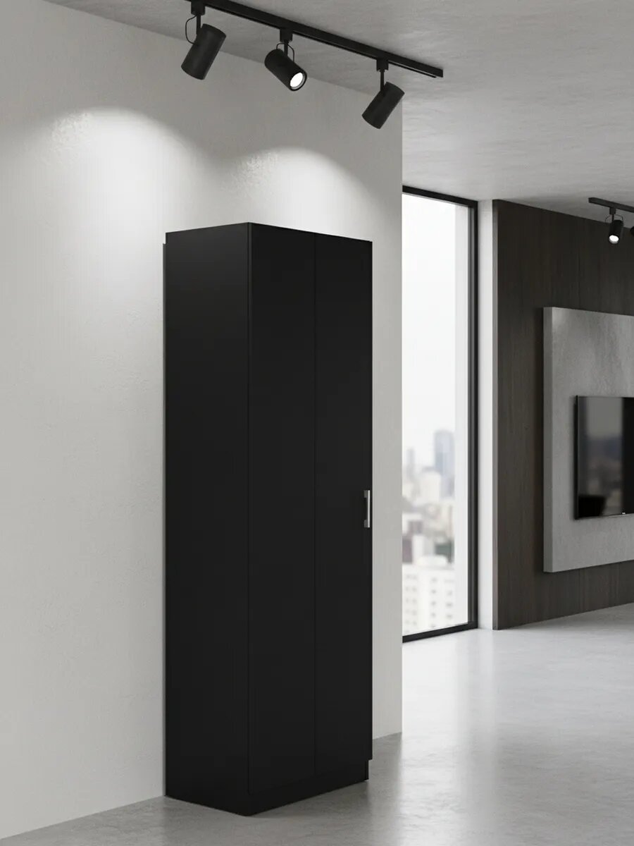 Деревянный шкаф пенал FRESTER распашной одежды в спальню с полками, от производителя