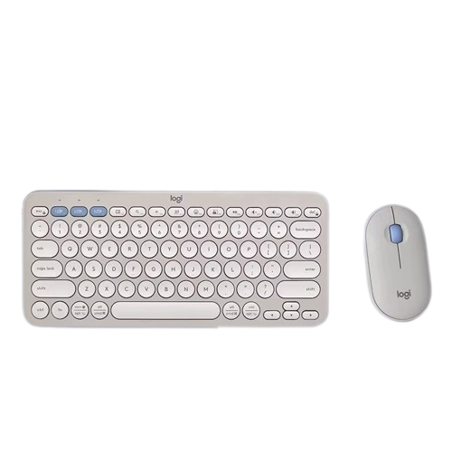 Беспроводной набор клавиатуры и мыши Logitech 2 COMBO легкий и портативный, цвет: pebble 2 combo-smо