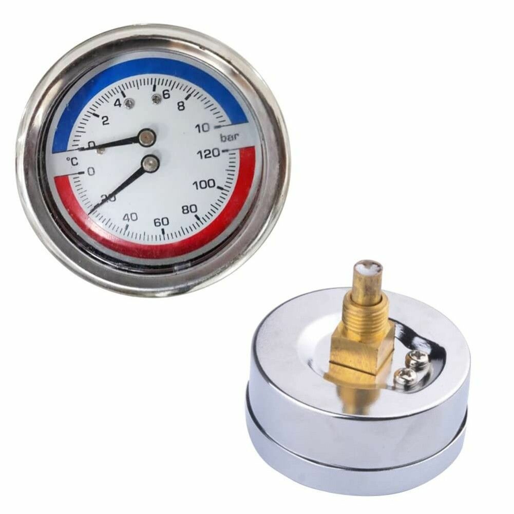 Манометр температуры и давления Манометр Котла 0-120 Для Подогрева пола