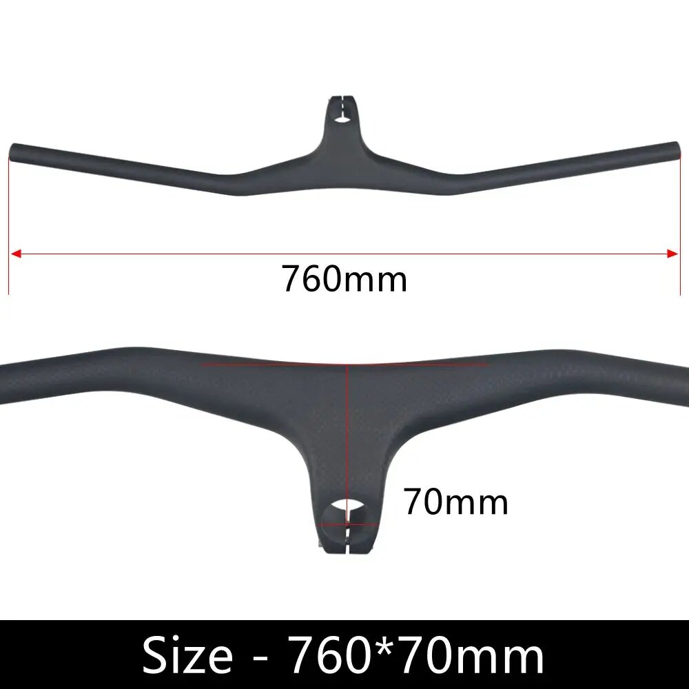 TOSEEK Руль MTB карбоновый 760x70mm, матовый