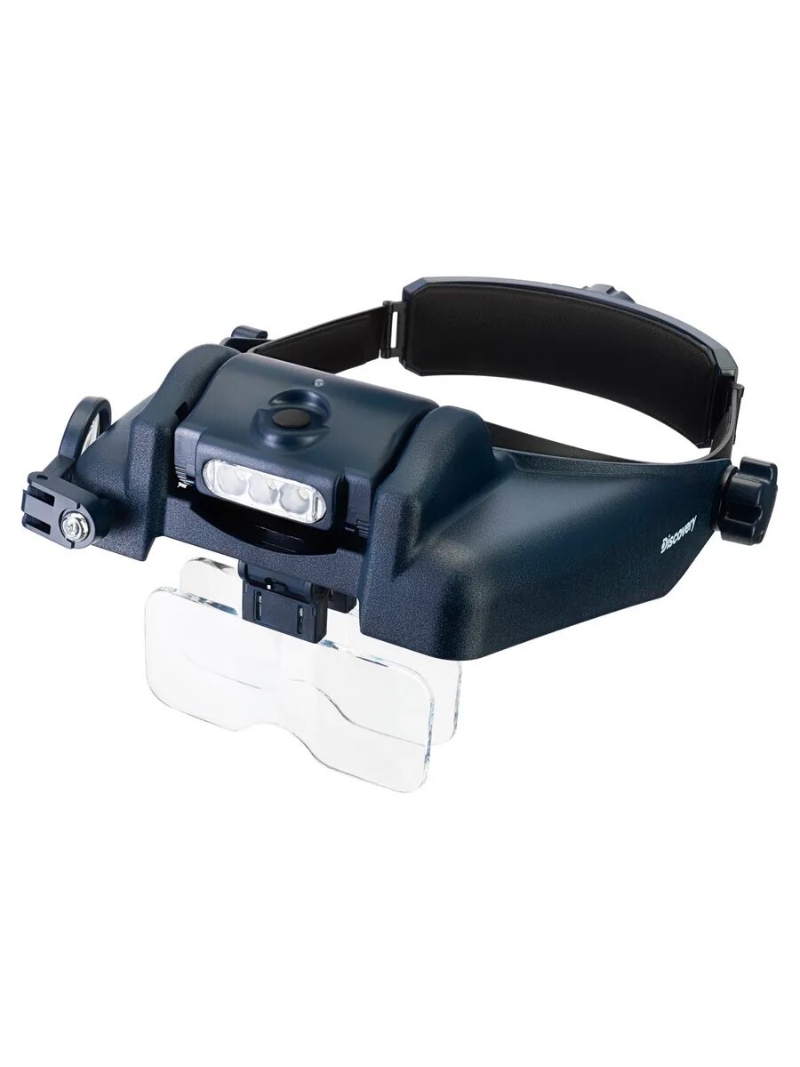 Лупа налобная Discovery Crafts DHR 20 с подсветкой, складная