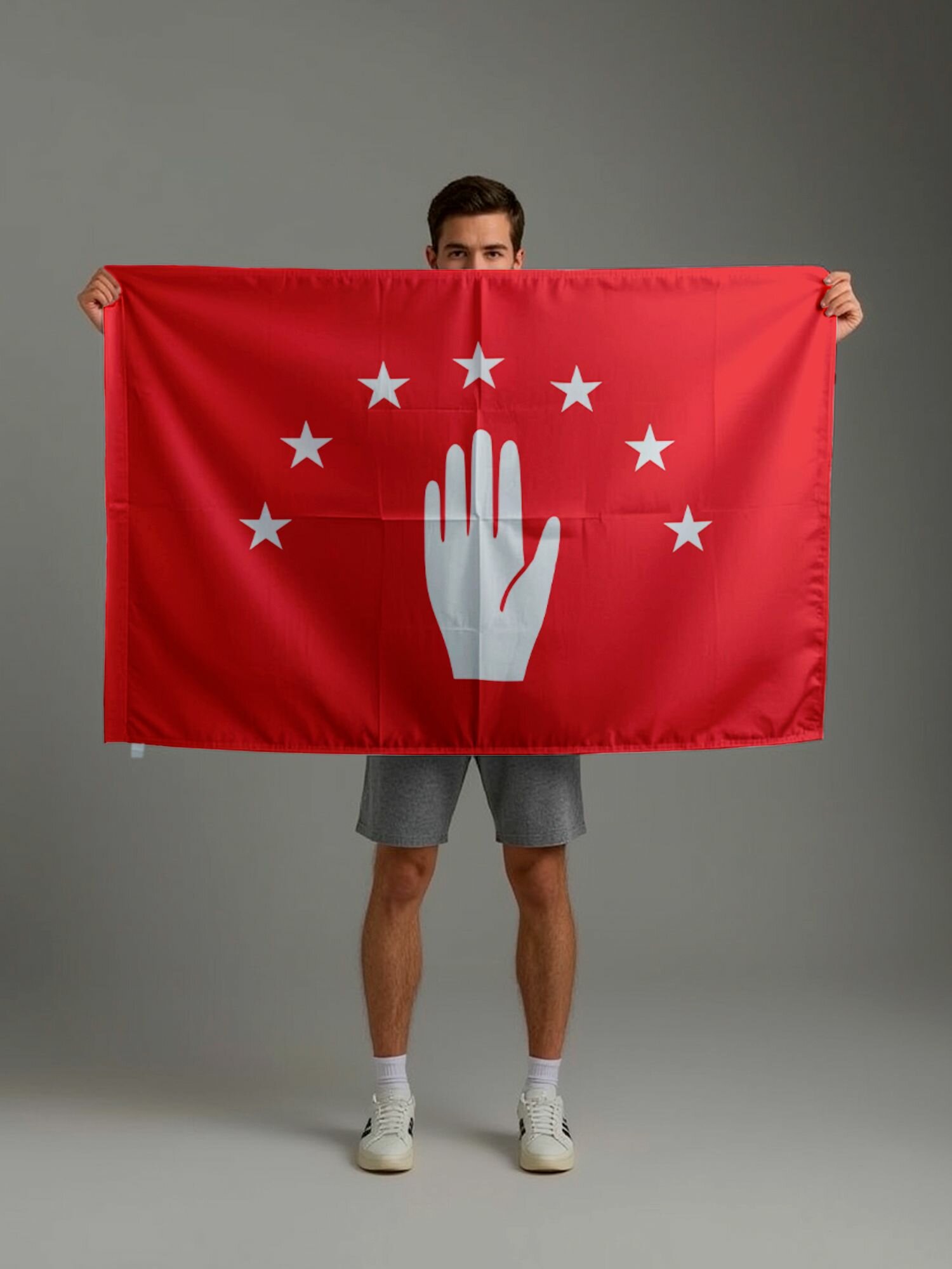 Аварский флаг, 90х135 см на сетке для улицы