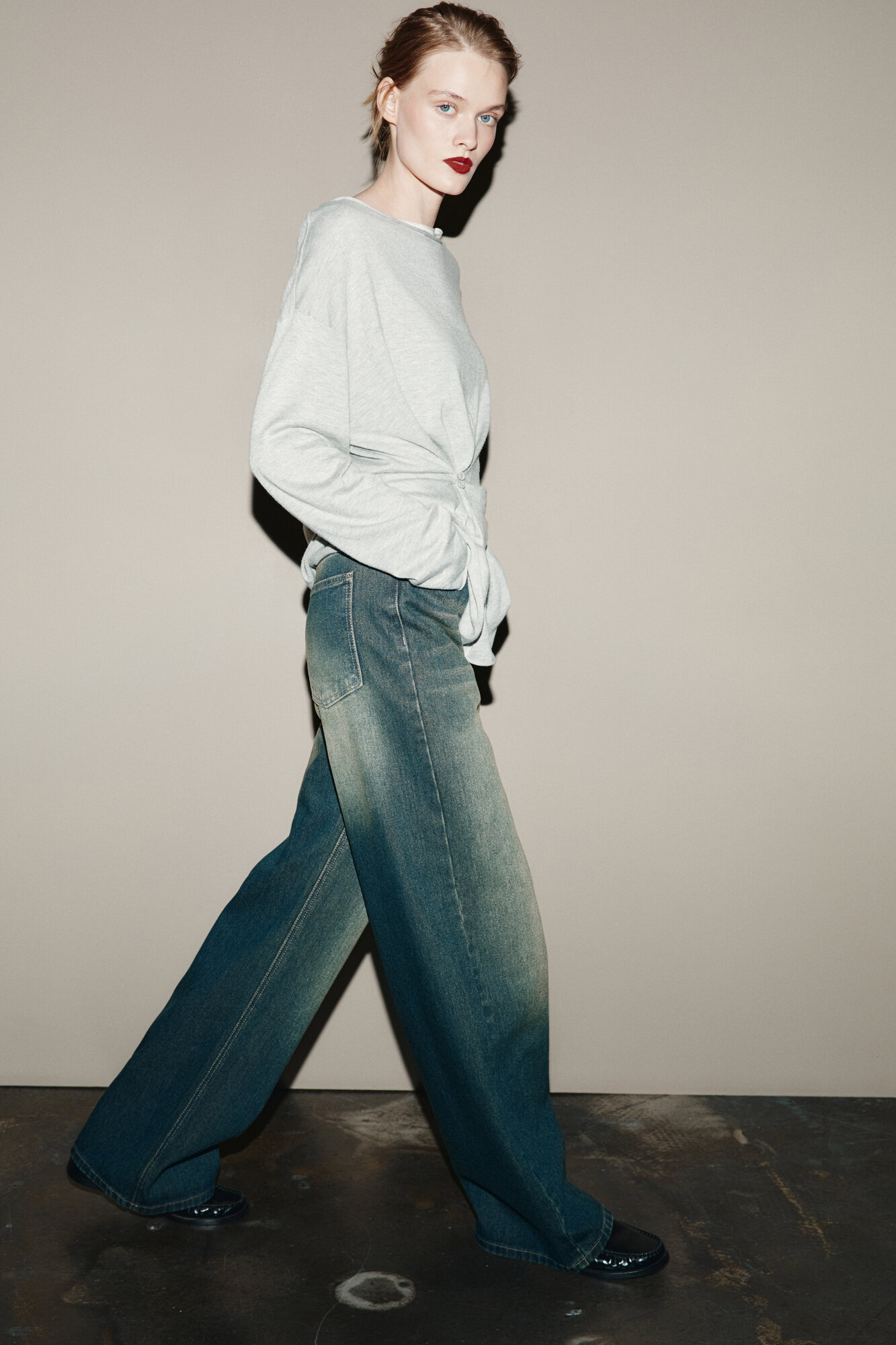 Джинсы широкие mix and match 