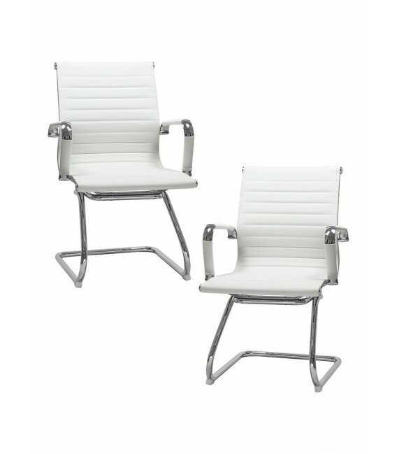 Набор 2 шт Офисное кресло для посетителей DOBRIN CODY, белый