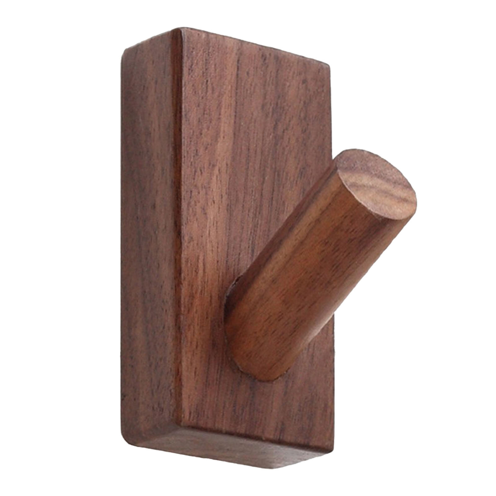 Деревянный настенный крючок для аккуратного хранения, гладкие поверхности, красивые и практичные крючки для одежды в гостиной, спальне, кухне, офисе, черный орех