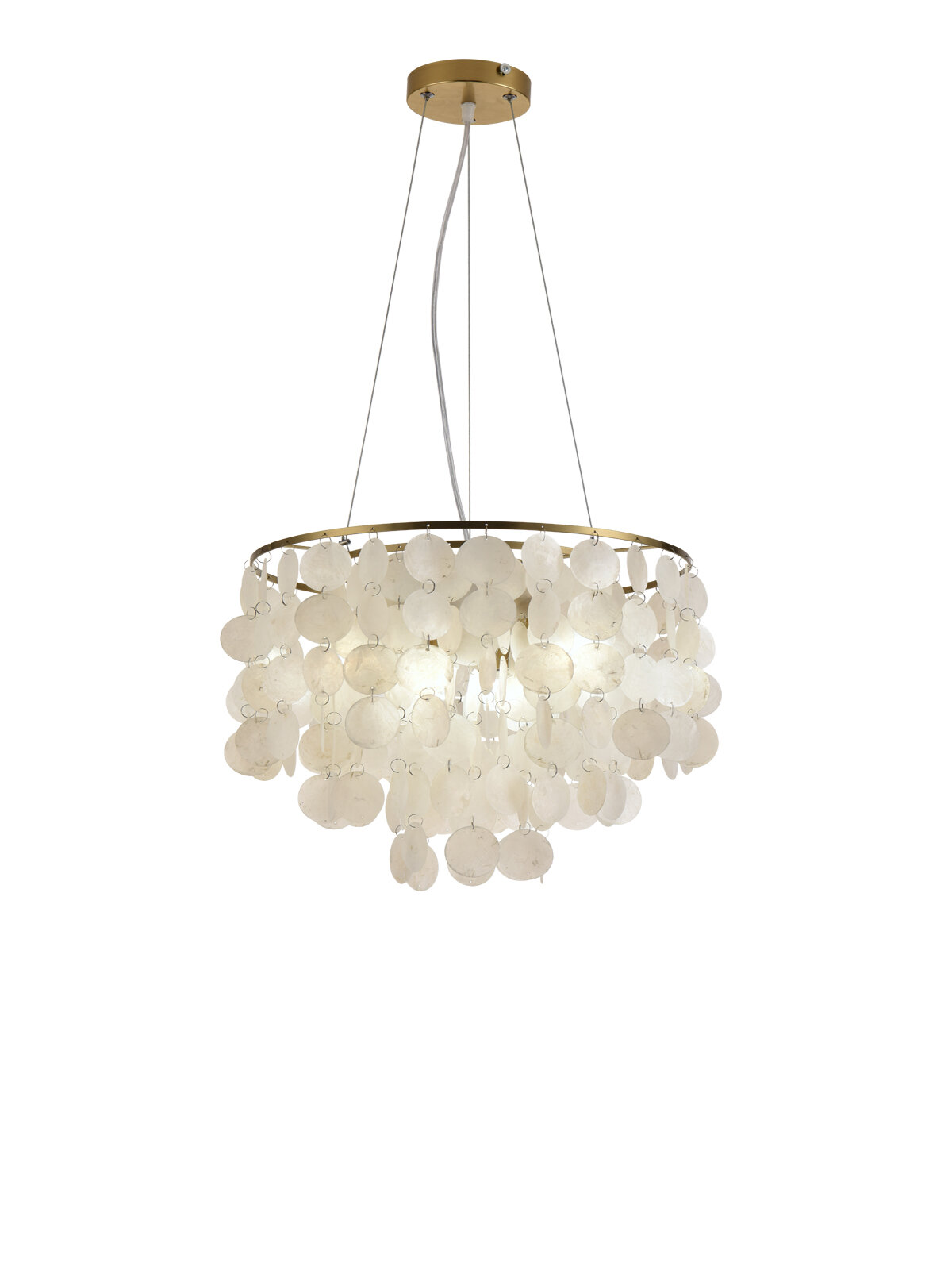 Подвесная люстра в форме ракушки для освещения потолка спальни