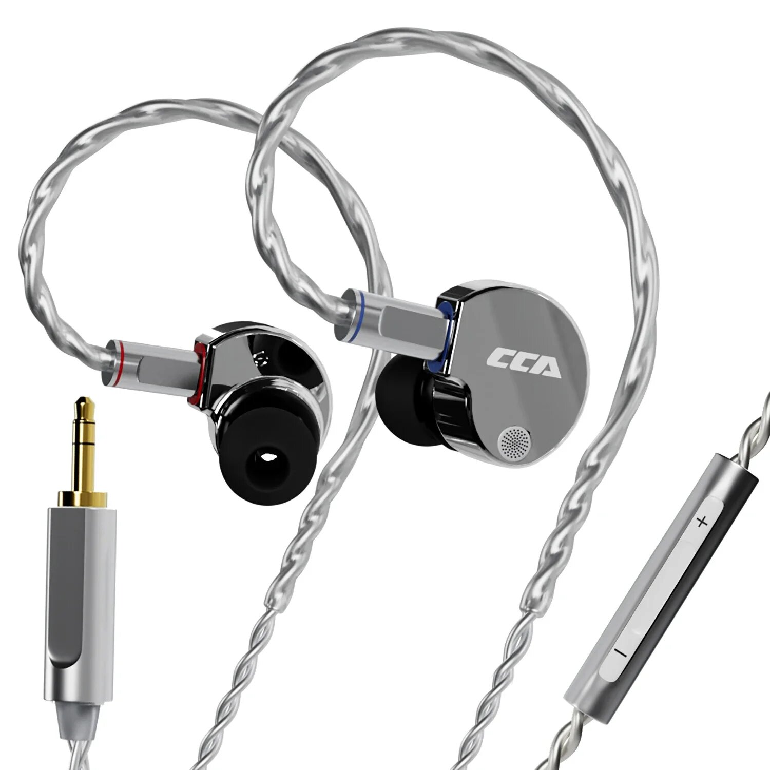 Наушники CCA Phoenix HiFi с динамическим приводом, LCP-диафрагма, наушники с шумоподавлением, 2-контактный кабель, IEM-монитор, игровые проводные наушники
