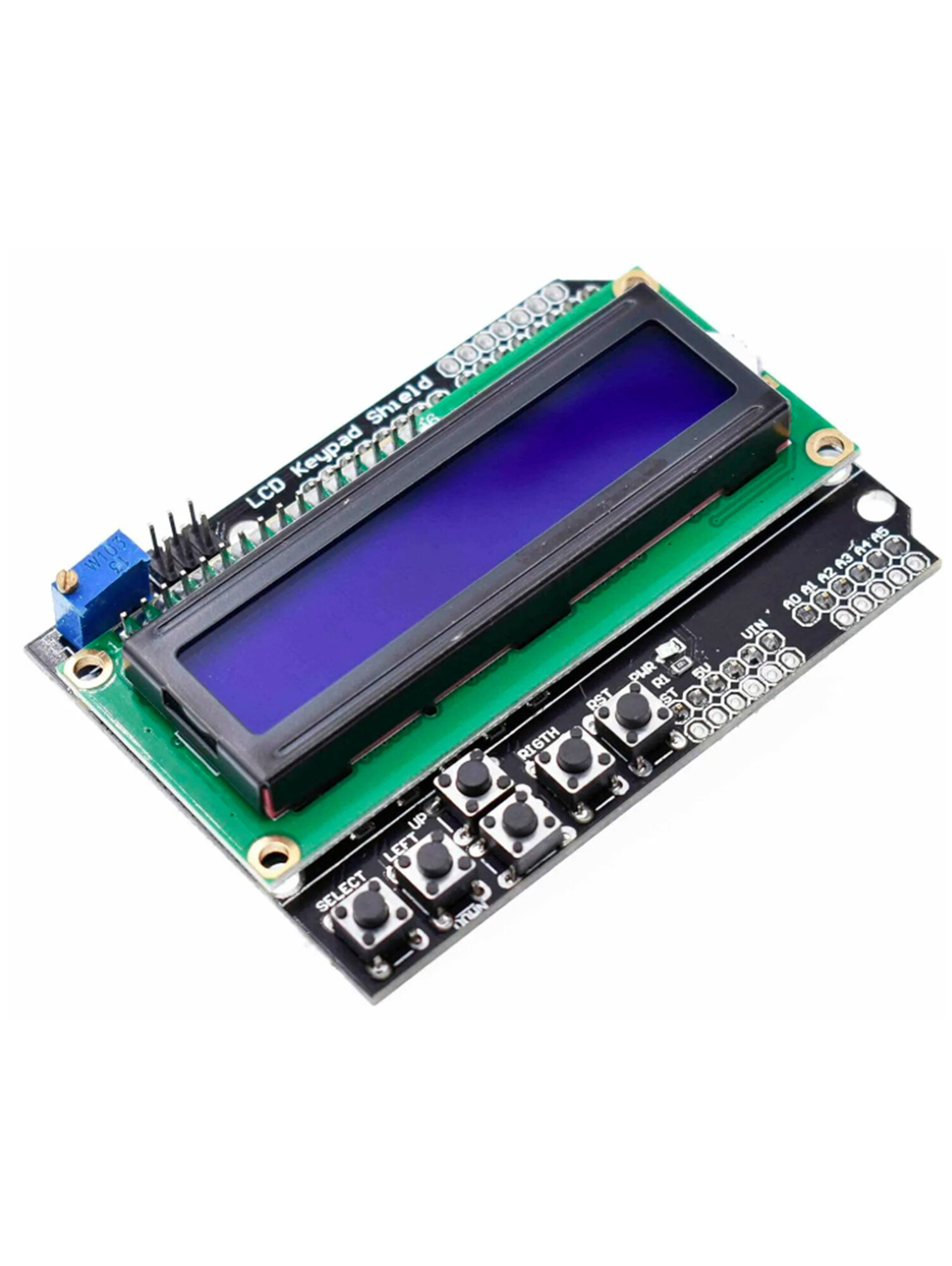 Плата расширения, LCD Keypad Shield, ЖКИ-дисплей 16 х 2 с клавиатурой для Arduino проектов