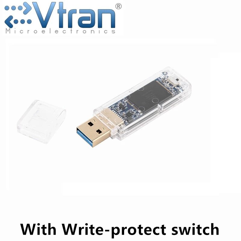 EVTRAN SM2246-MLC USB 3.1 флешка 128/256/512 ГБ 64 ГБ, transparent