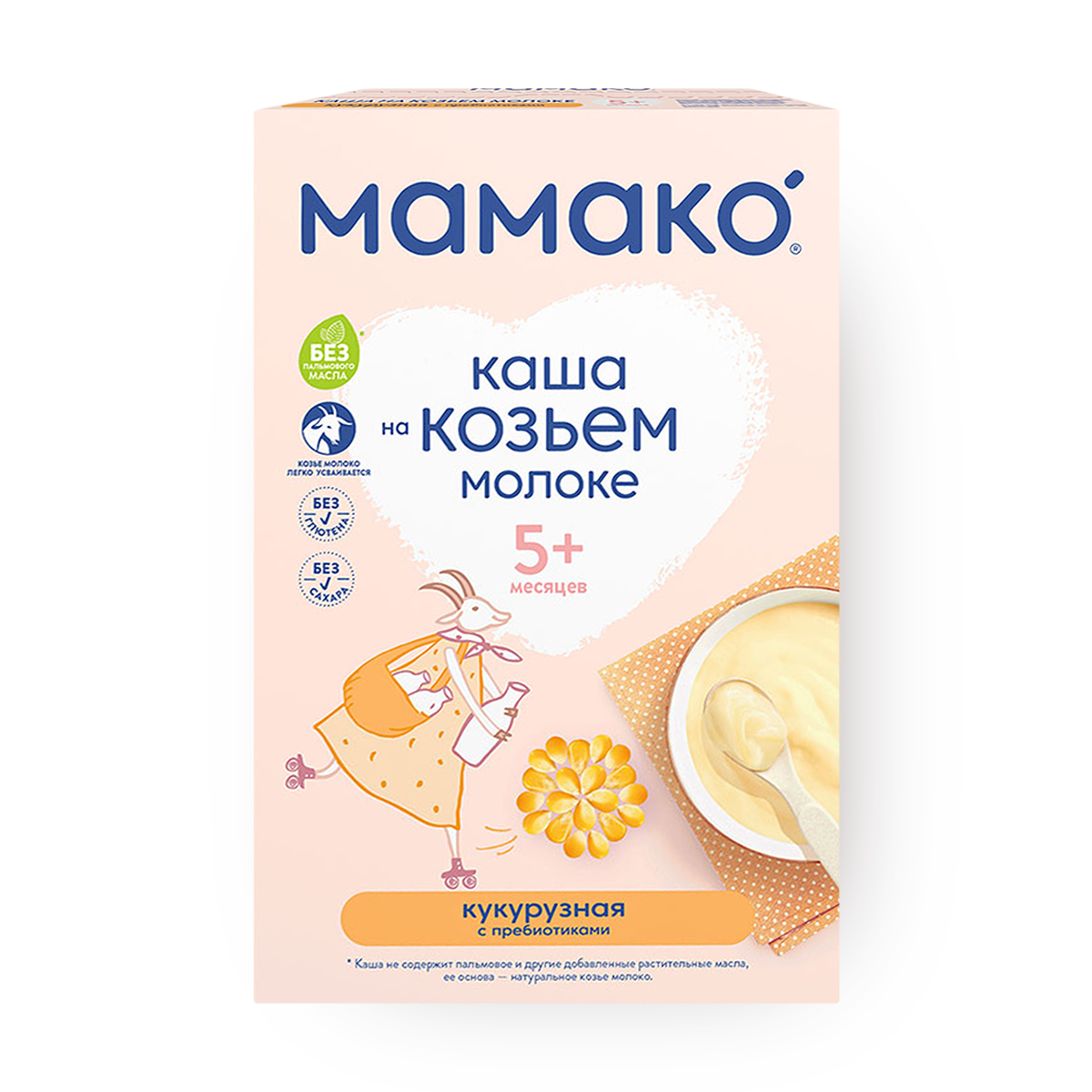 Каша на козьем молоке кукурузная «Мамако» с пребиотиками с 5 месяцев