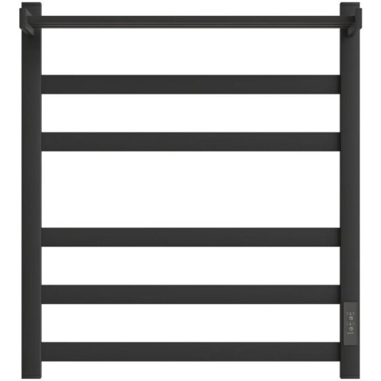 Полотенцесушитель электрический Point Меркурий PN83856PB П5 500x600 с полкой, диммер справа, черный