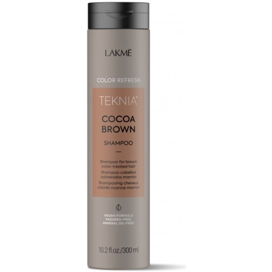 Шампунь для волос Lakme Teknia Refresh Cocoa Brown Shampoo Обновление цвета коричневых оттенков, 300 мл