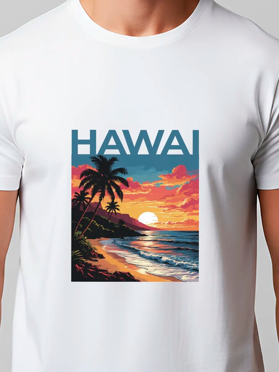 Футболка PRINTSHOT, 1 шт., размер M, белый