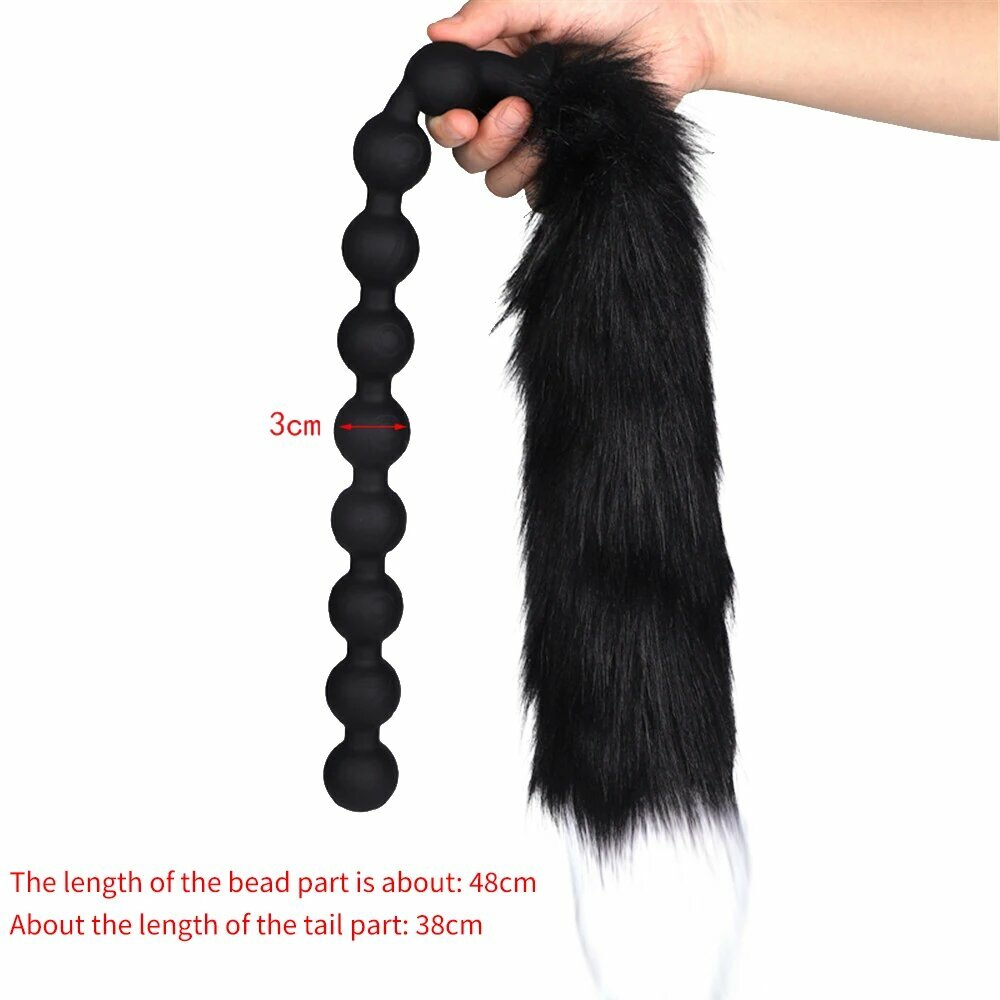 Мягкое Силиконовое яйцо Экстра длинный вытяжной шарик длинный хвост Анальная пробка 9 шаров анальные бусины вагинальное расширение ануса яйцо секс-игрушки для мужчин женщин мужчин A2