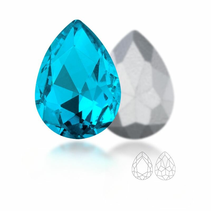 Хрустальные стразы капля из стекла, с фольгированной изнанкой для декора и рукоделия, для украшений, скрапбукинга, свадебных аксессуаров, заколок и бантов