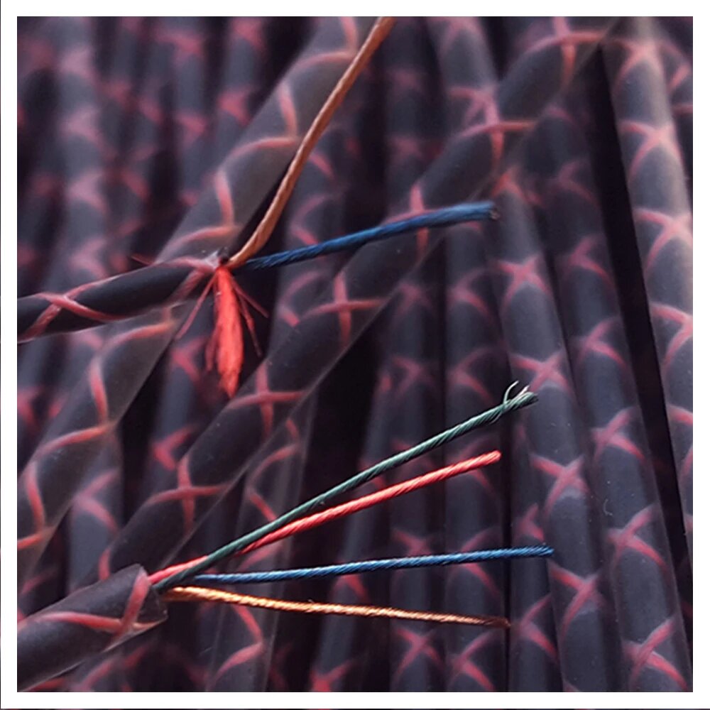 Sincelian Змеиная кожа Провод для наушников 2-жильный/4-жильный 2core 0.4m OD 1.5mm