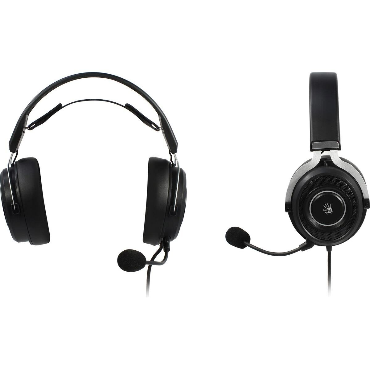 Наушники с микрофоном Bloody G535P Black/Silver (шнур 2м, с регулятором громкости)