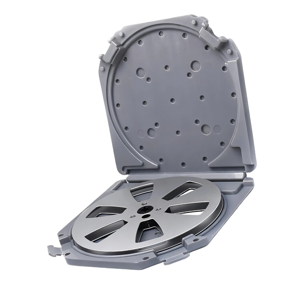 Коробка для хранения кассет с 7-дюймовой пустой катушкой ленты на 6 отверстий-светло-серый