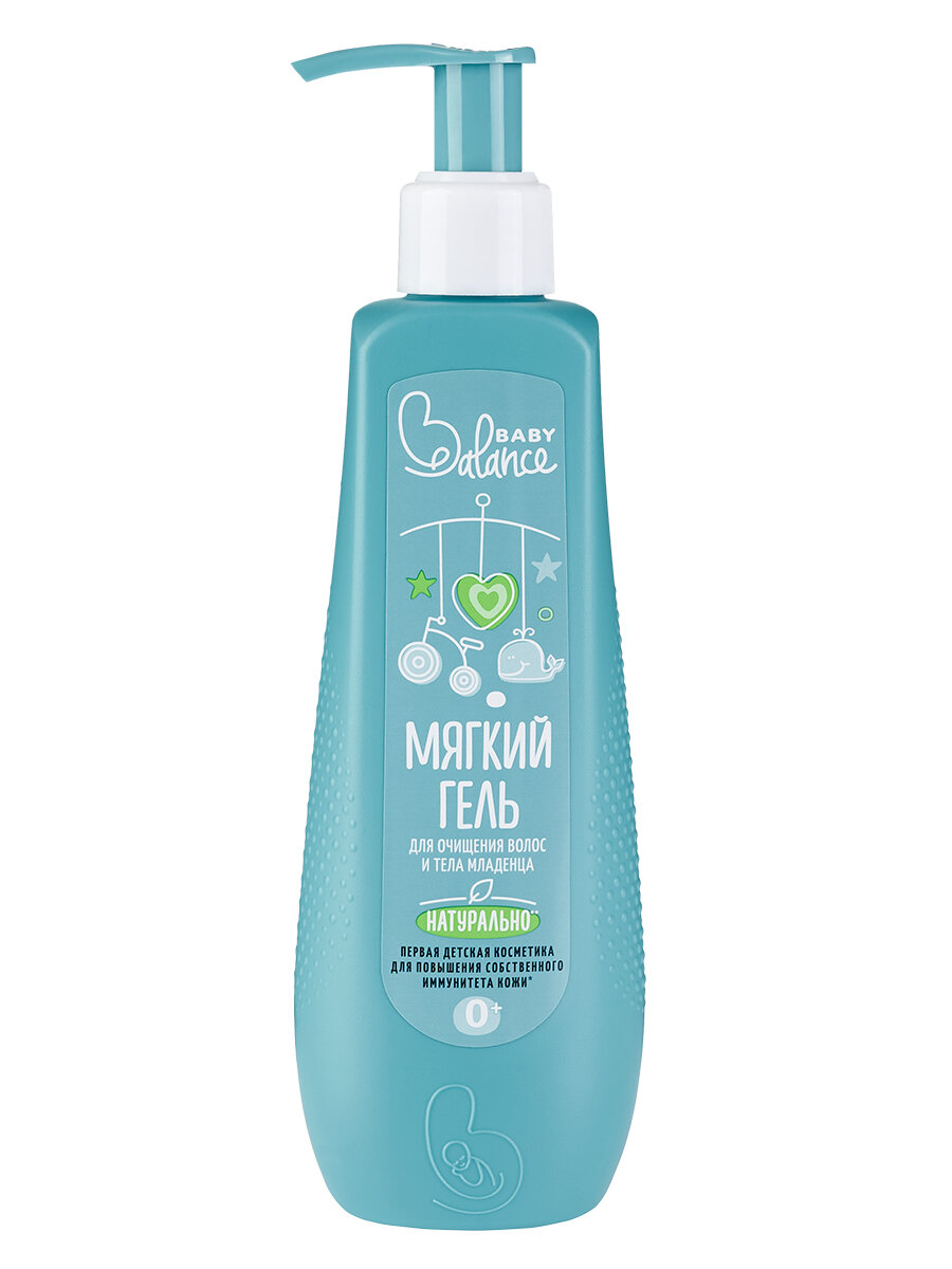 Baby Balance Мягкий гель для очищения волос и тела младенца, 250 мл
