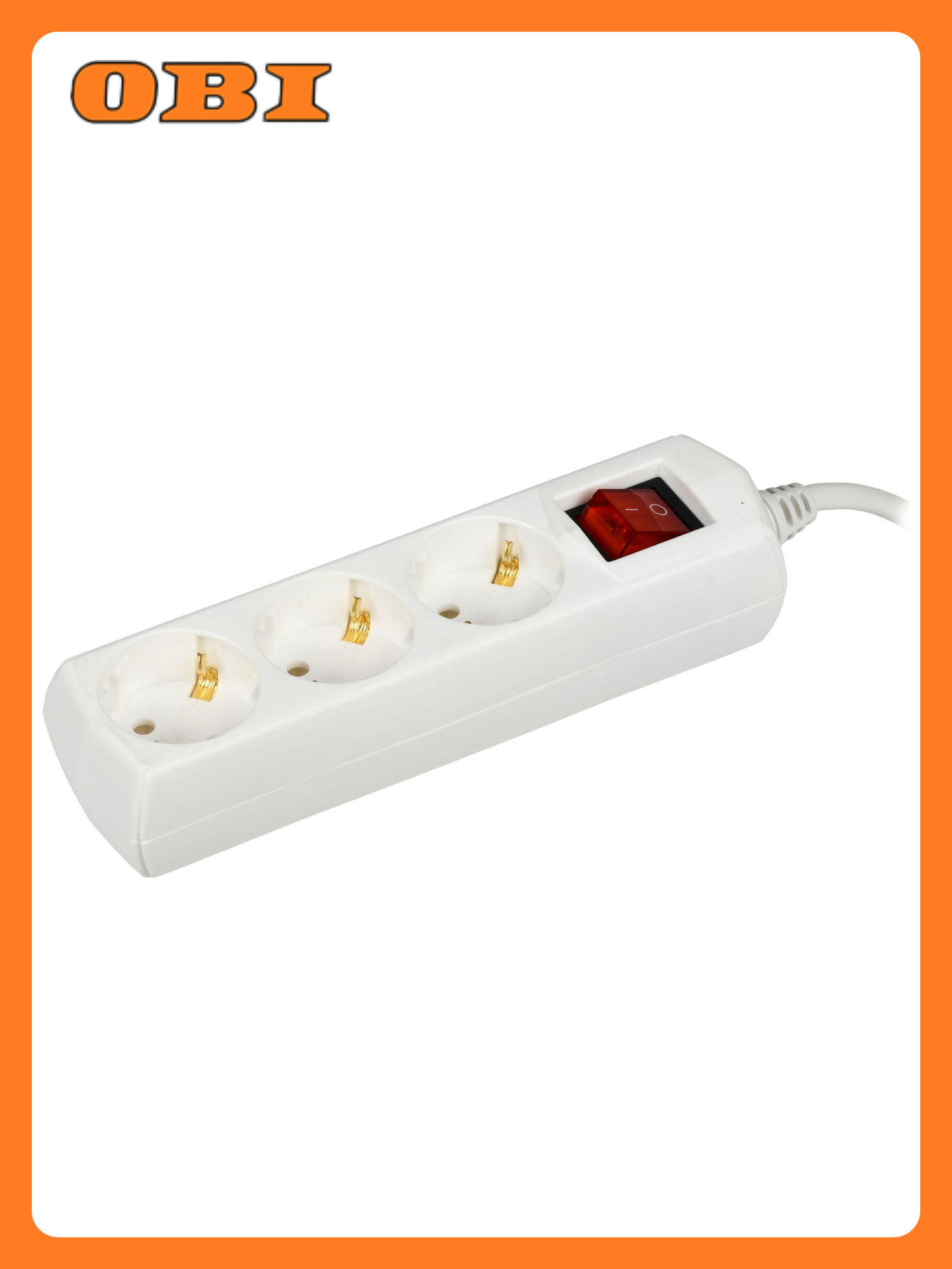 Удлинитель IEK GENERICA У03В 3 места 2P+PE/3 м 3х1 мм2 10А/250В