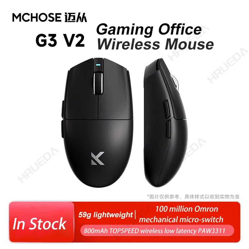 MCHOSE G3 V2 Black Беспроводная Игровая Мышь
