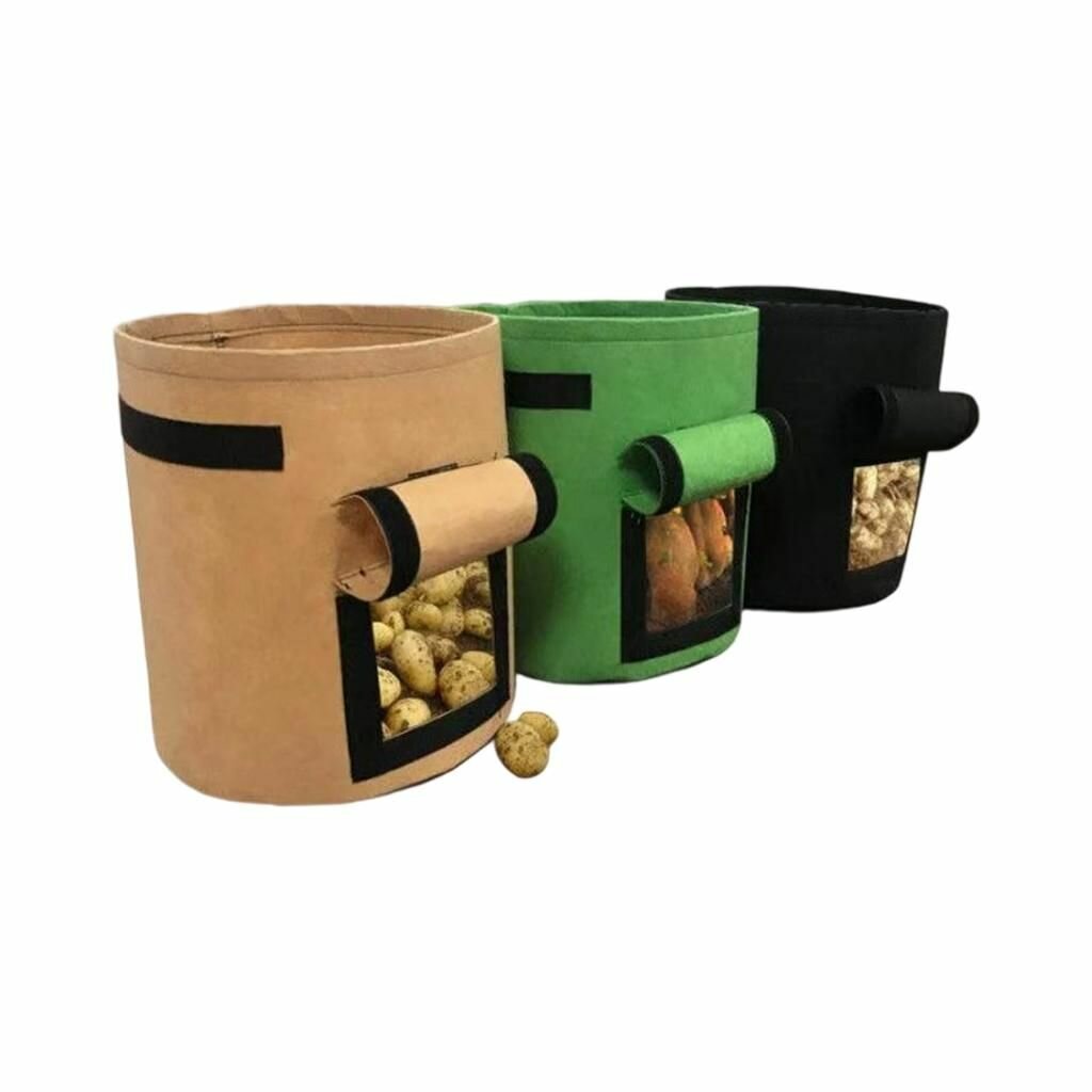 Многоразовый мешок для посадки картофеля с удобным дизайном для сбора урожая на балконе, - L