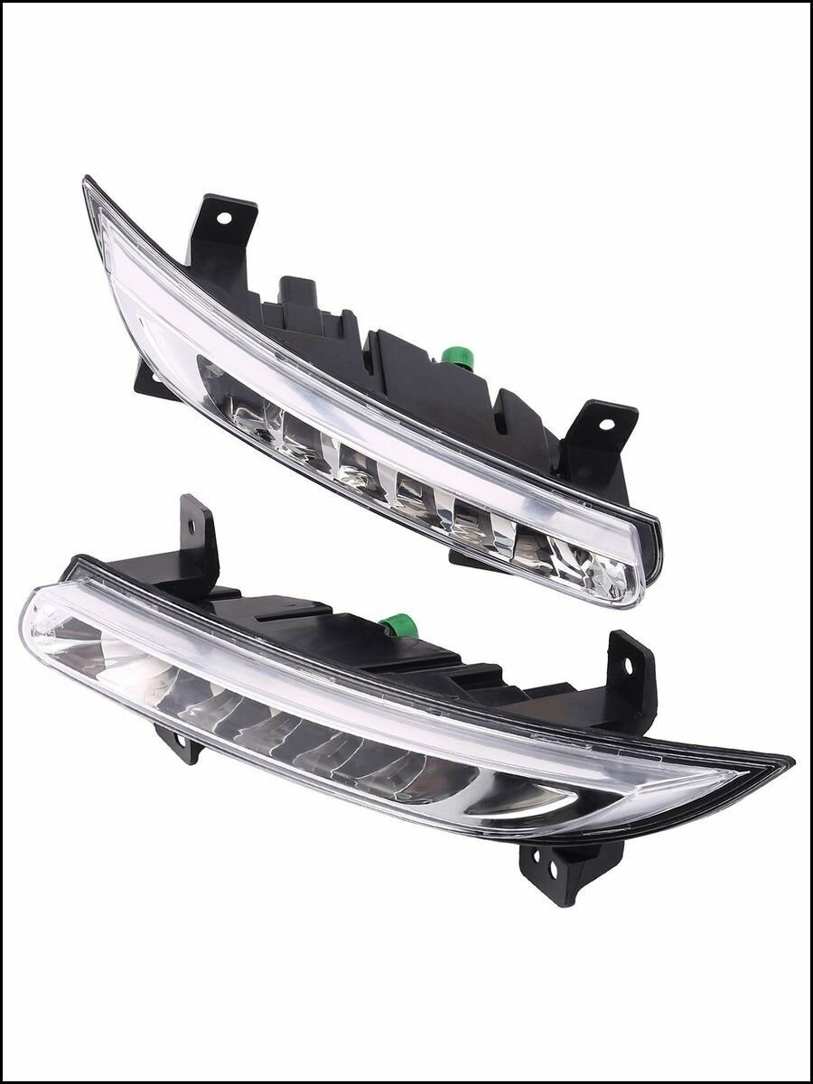 Эксклюзивный комплект светодиодных дневных ходовых огней и противотуманных фар для Renault Fluence 2014, включая лампы для установки в бампер