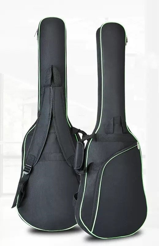 Гитарный чехол Deviser, для электрогитары, 8мм, утепленный, с зеленой полоской