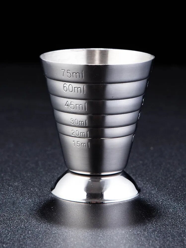 Джиггер барный для напитков/Мерный стакан/Рюмка мерник для приготовления коктейлей 90 мл, нержавеющая сталь