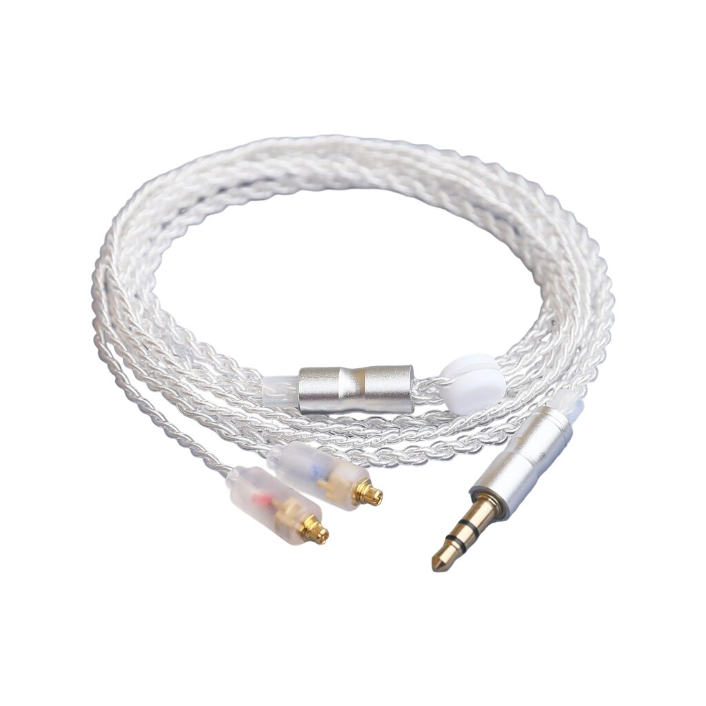 MMCX подключаемый кабель для наушников квазиаудиофильский аудиокабель 3,5 ММ штекер-серебристый прозрачный кабель