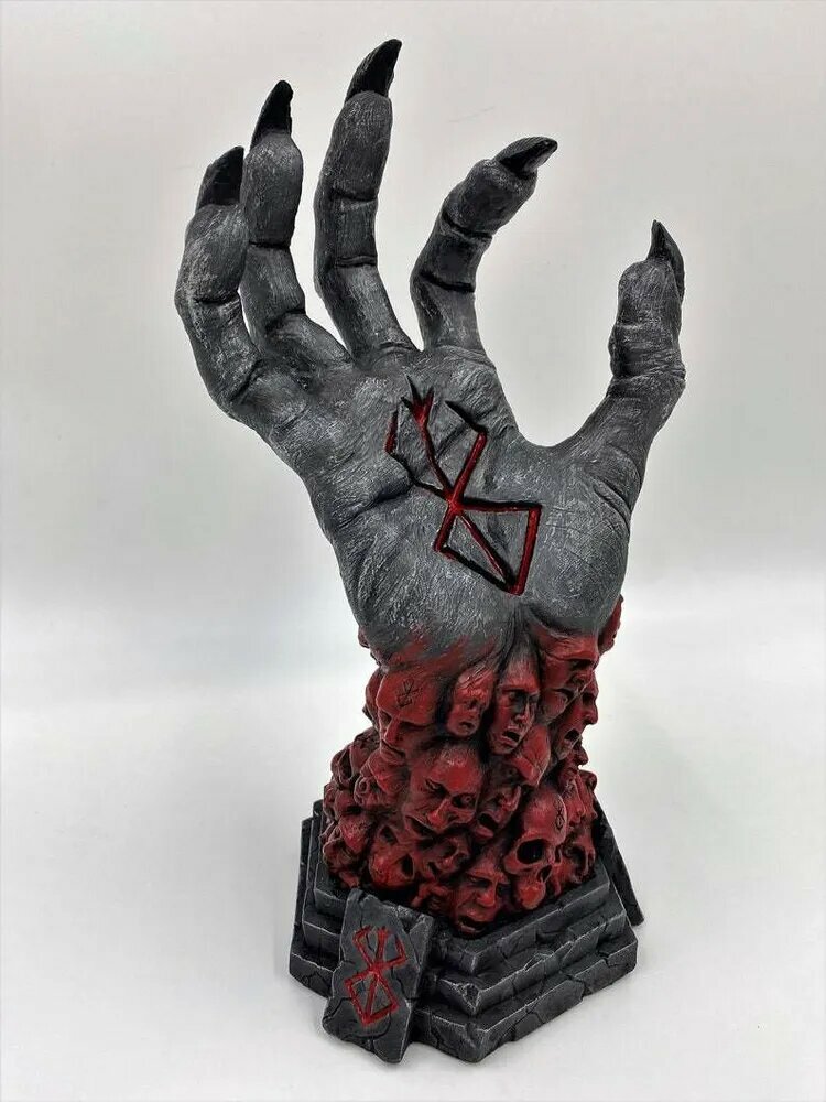 Статуэтка "Демоническая рука" (25x14x10 см) - винтажный декор для дома, подарок на Хэллоуин, массивная смоляная скульптура